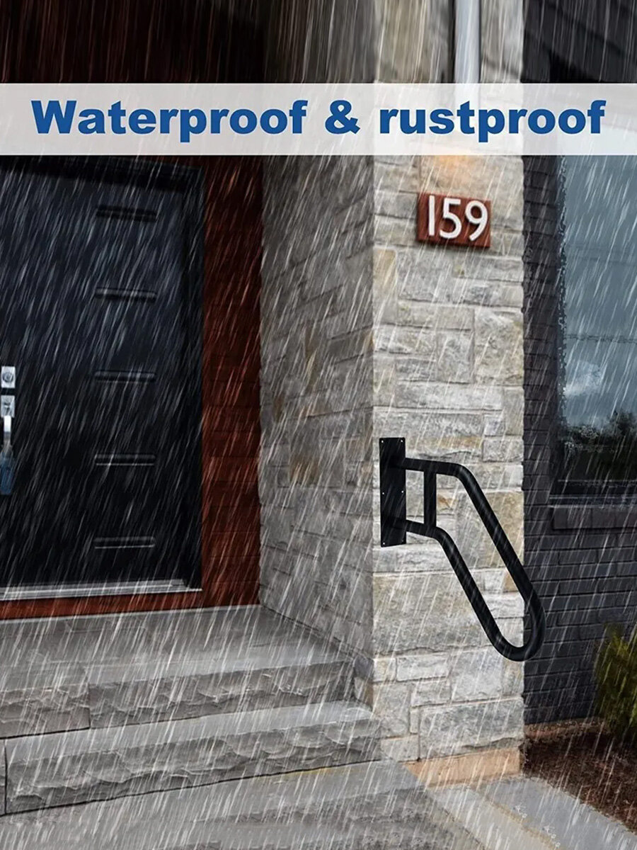 Перила металлические входные , черный , перила для безопасности пожилых