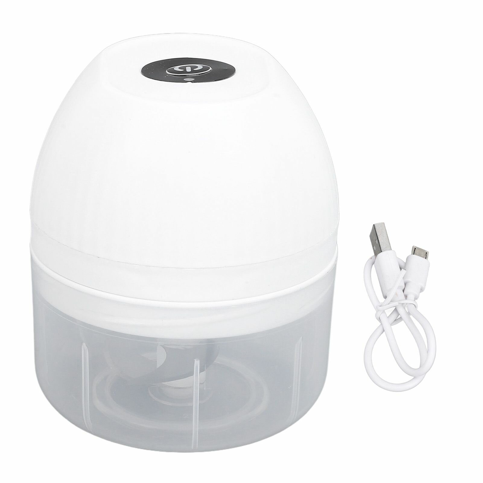 Электрический мини-чесночница 250 мл, беспроводной портативный кухонный комбайн, многофункциональный кухонный комбайн для овощей и лука, белый цвет