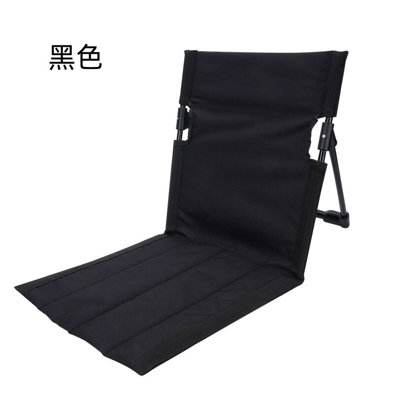 Кресло раскладное, алюминиевый каркас, черное, максимальная нагрузка 200кг