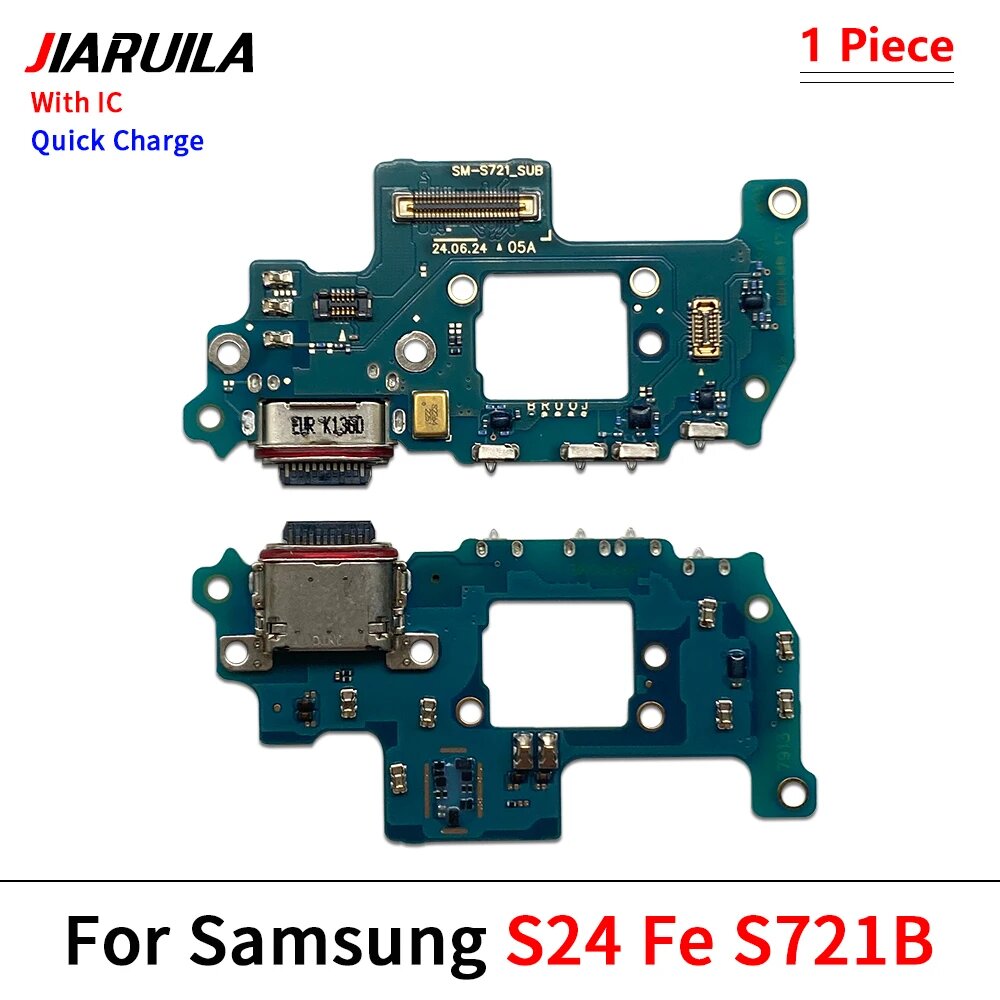 10 шт, USB-разъем для док-станции с микрофоном, разъем для зарядного устройства, гибкий кабель для Samsung S24 S23 S22 Plus Ultra S21 Fe G990B S906B S24 Fe S721B