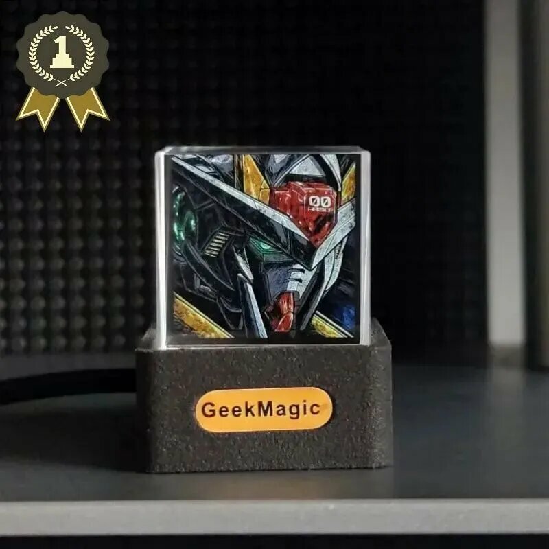 Часы-голографическая метеостанция Mini WiFi Crystal Cube, Креативный подарок с альбомом GIF-анимации, обратным отсчетом и погодой