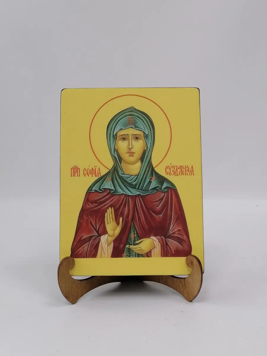 Преподобная София (Софья) Суздальская, арт И6185, 15x20x3 см