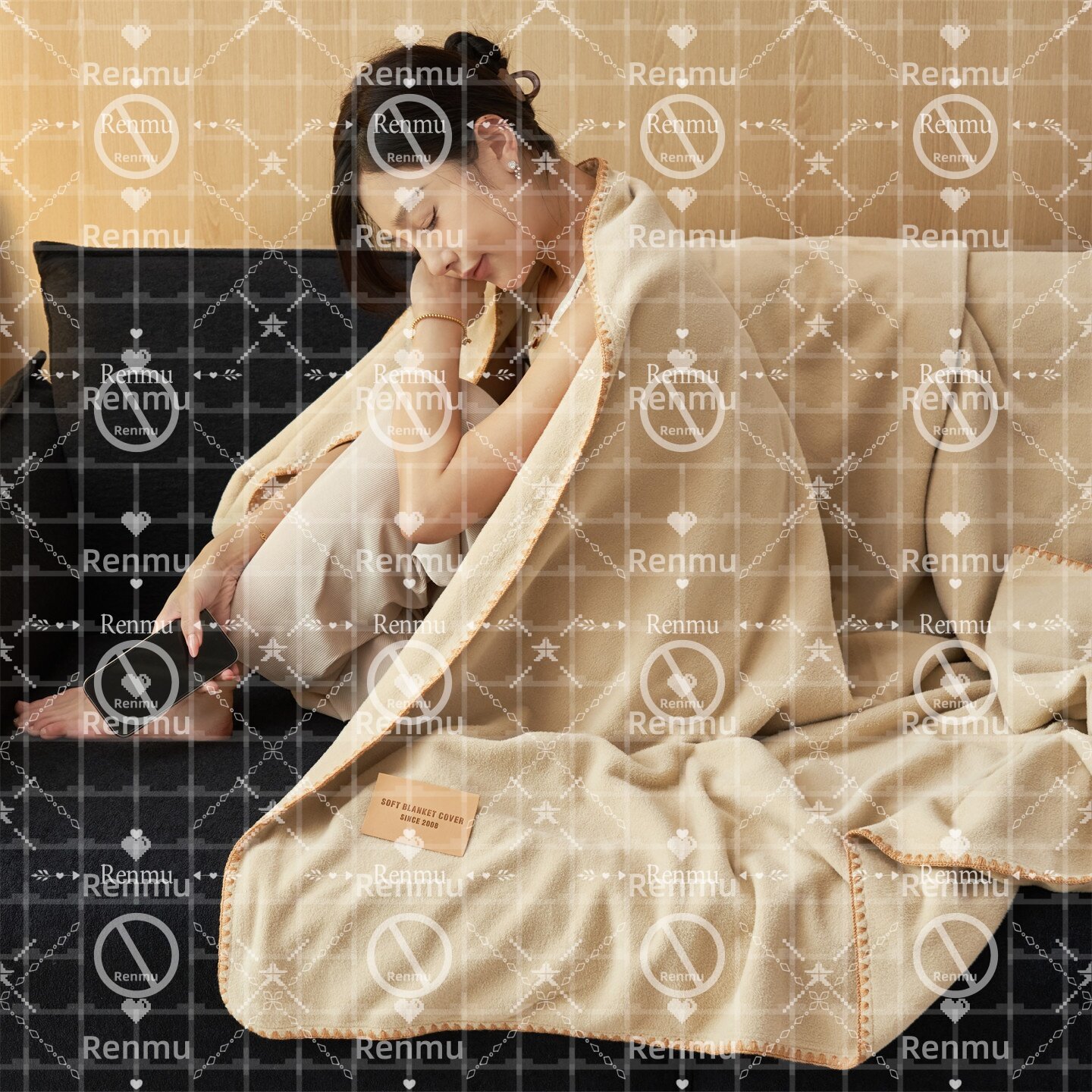 Одеяло "Альпака", всесезонное, 150х200см, полиэстер, верблюжий цвет