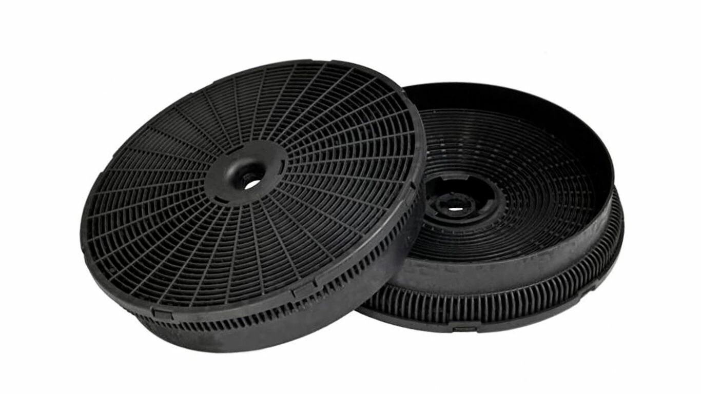 Угольные фильтры (2шт) для вытяжки Elikor MR Слоновая кость, Elikor Интегра glass (диаметр 176мм, высота 36мм)