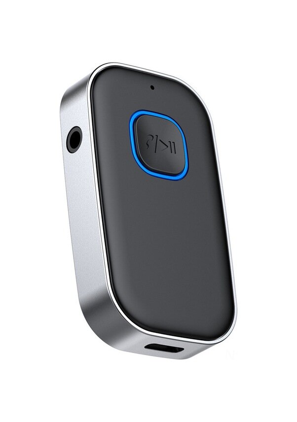 Автомобильный Bluetooth-ресивер V5.0 — разъём Aux 3,5 мм, дальность 10 м, 4 часа воспроизведения, 4 часа работы в режиме телефона