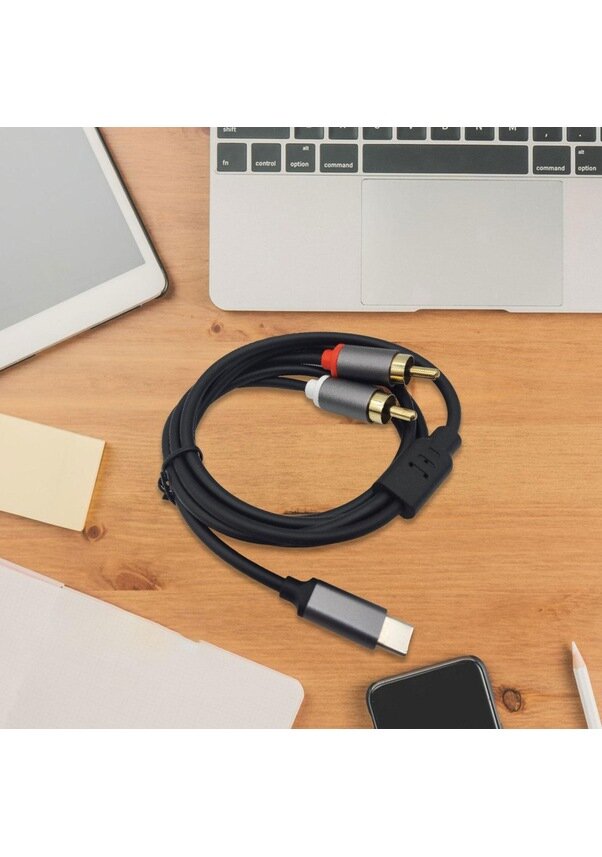 Кабель-разветвитель Y-образный Type-C (штекер на 2 RCA), домашний, 1 м