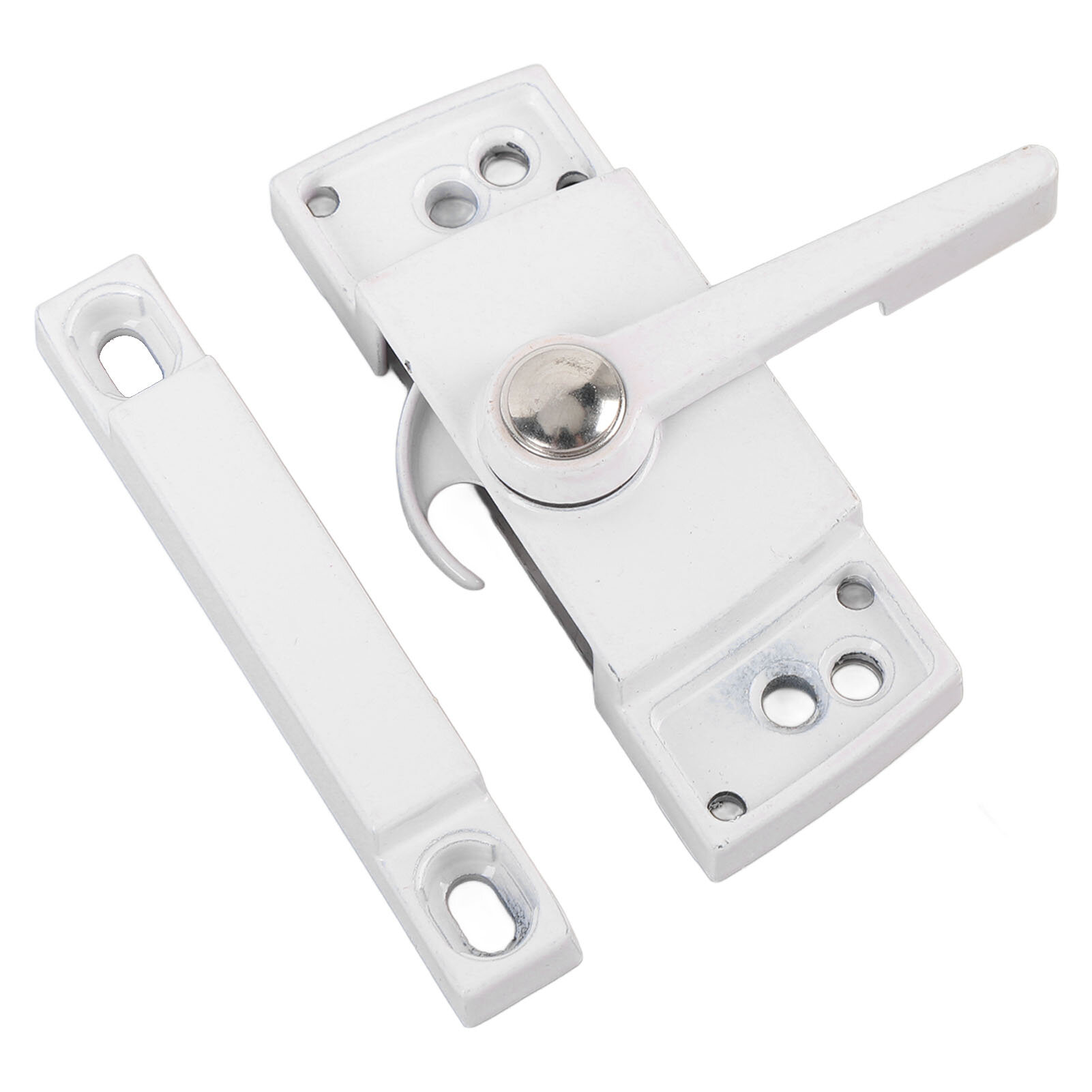 2 комплекта раздвижных оконных створок, замок из цинкового сплава, алюминиевый сплав, кулачковый тип, створчатый оконный замок, правый, белый