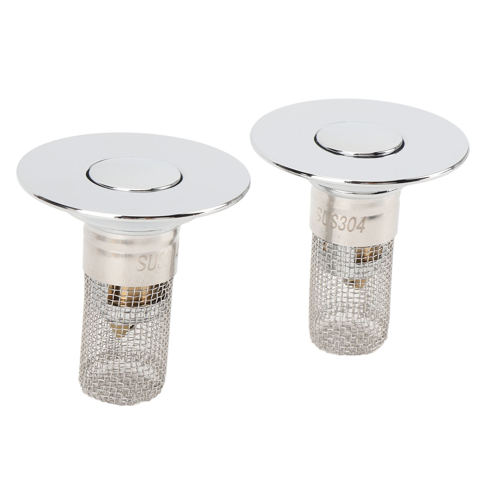 Фильтр для слива раковины в ванной комнате со съемной сетчатой корзиной, латунный сердечник, заглушка для фильтра для слива раковины, улавливатель волос для ванны и умывальника