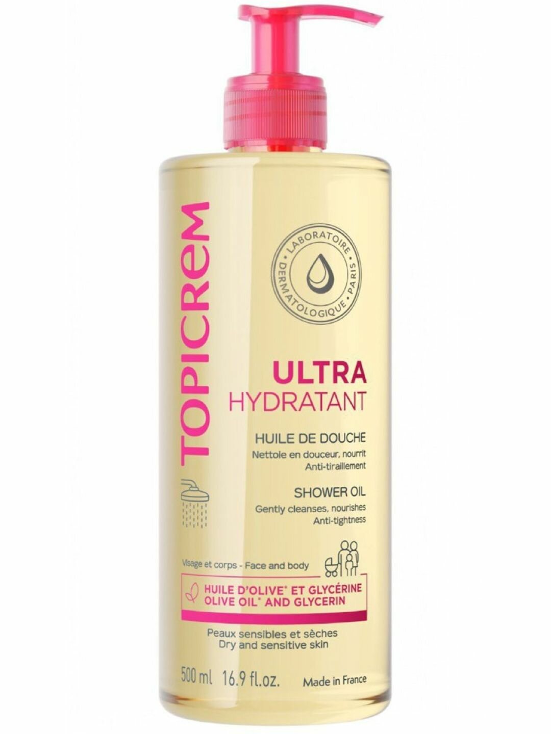 Топикрем Ультра-увлажняющее масло для душа, 500 мл | TOPICREM Shower Oil