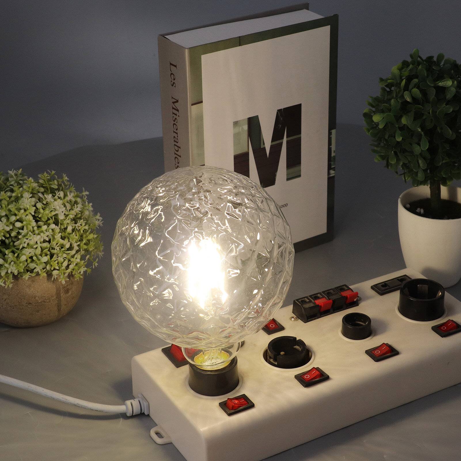 Круглые лампочки 4 Вт, светодиодные лампы в форме ананаса, нейтральный свет, 4000 К, E27 E26, патрон с регулируемой яркостью, старинный светильник для магазина, 220 В