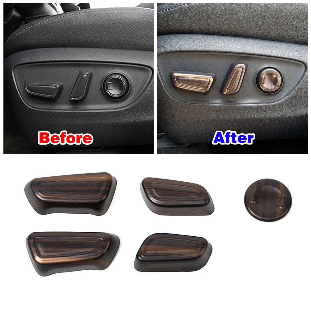 Для Toyota Highlander XU70 2020-2025 углеродное волокно цвет регулировки сиденья кнопка накладка ABS аксессуары для салона автомобиля Декор