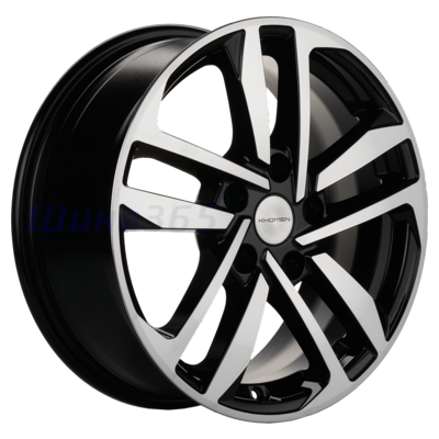Литой колесный диск Khomen Wheels KHW1612 (Fluence/Juke) 6,5x16/5x114,3 ET47 D66,1 Black-FP