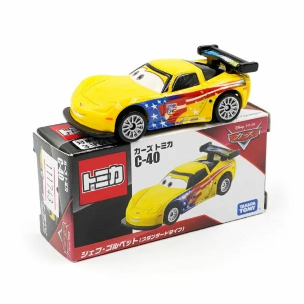 Машинка Takara Tomy Tomica TD Disney Cars Takara Tomy Tomica C-40 Jeff Gorvette Standard Type Diecast Scale Model Car