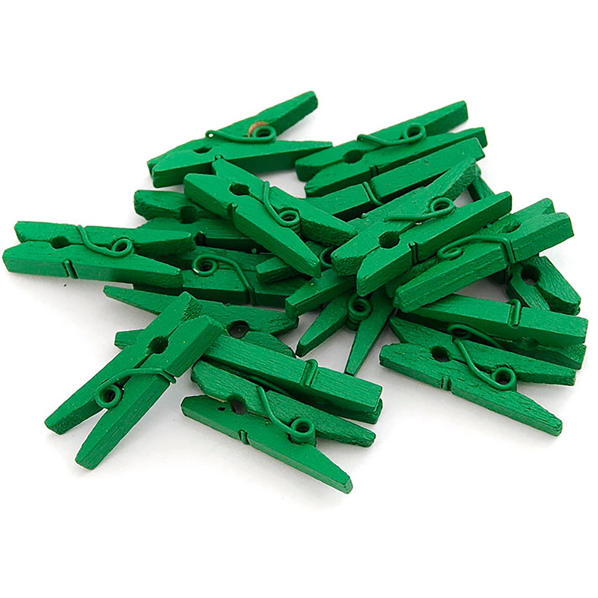 Белоснежка 853-DB Прищепки декоративные 20 шт. зеленые Для декора и оформления скрапбукинга