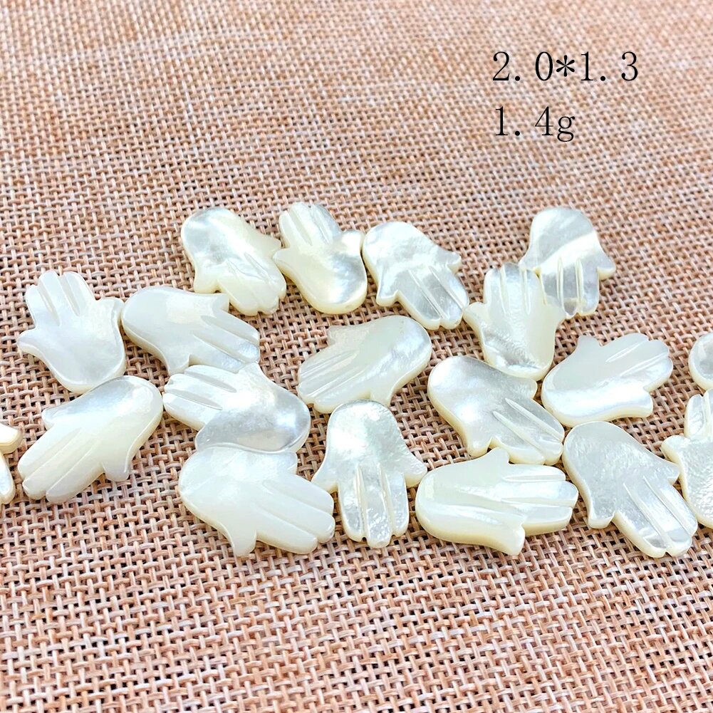 2 шт, 20 мм, настоящая ракушка, перламутровая швабра, Мухаммед, Хамса Фатима, ручная бусина, сделай сам, кулон, серьги, браслет, просверленные очаровательные ювелирные изделия, ремесло