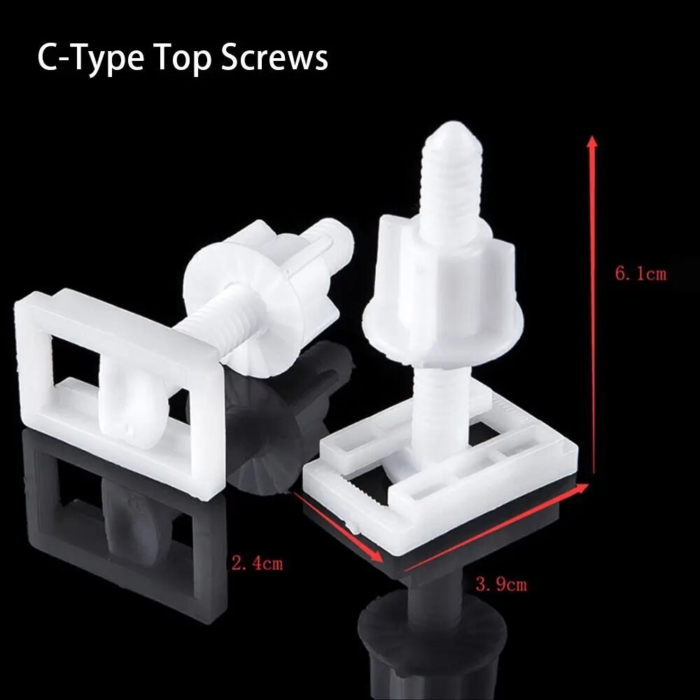 Пара пластиковых болтов для крепления сиденья унитаза 03