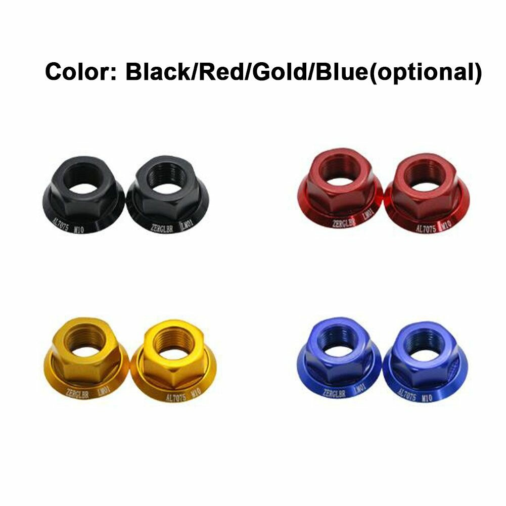 M10x1.0 7075 алюминиевые гайки оси ступицы колеса велосипеда 2 шт. болт переднего и заднего колеса велосипеда гайка