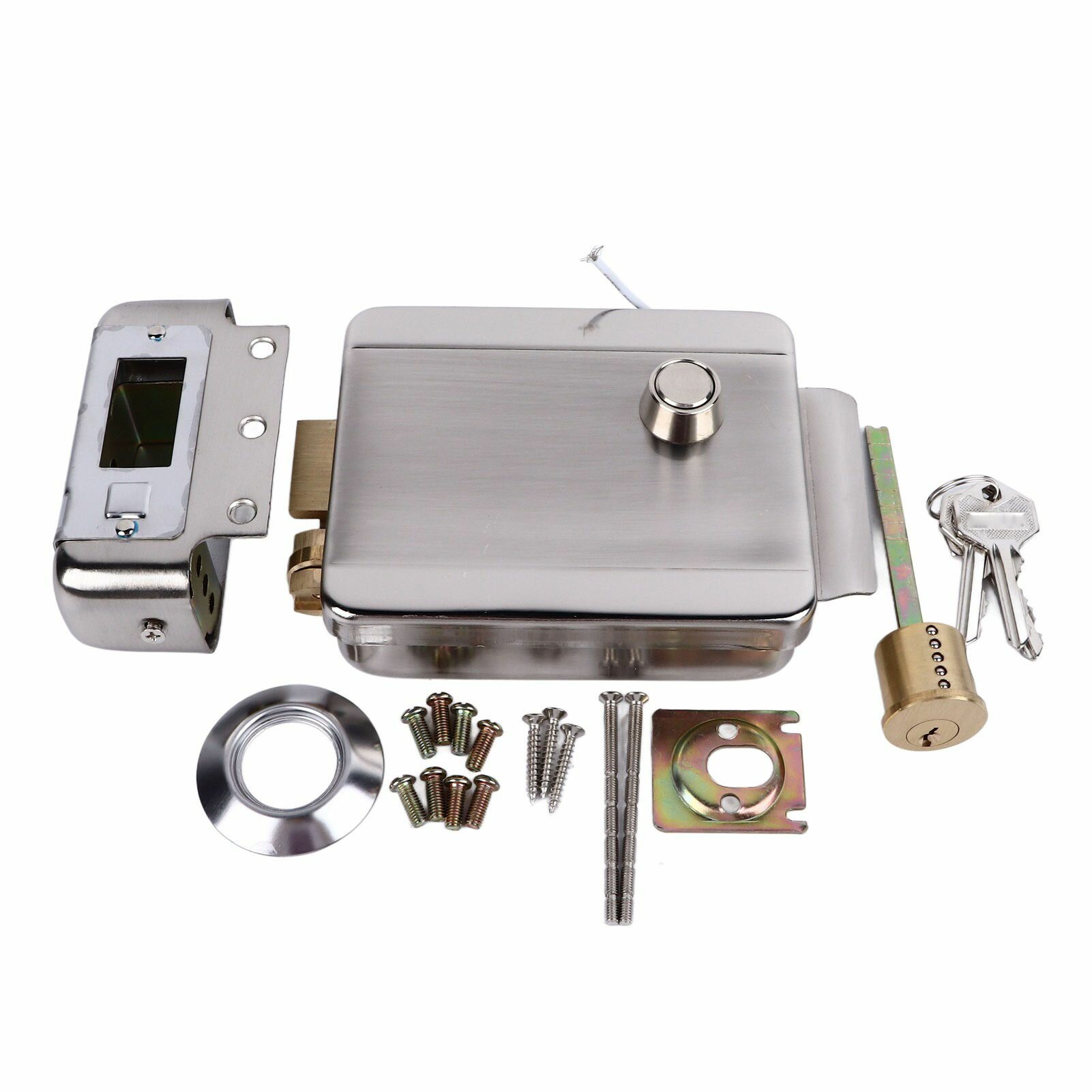 Электрический контрольный дверной замок с видеодомофоном для системы безопасности дома, 12В, антивандальный, простой монтаж