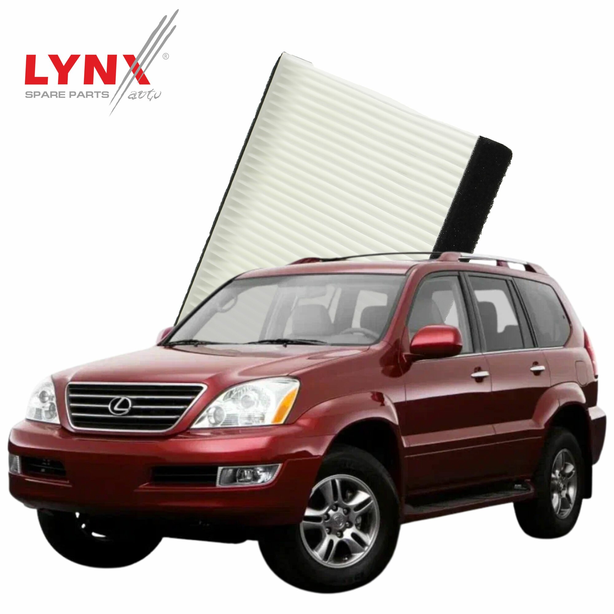 Фильтр салонный Lexus GX470 (1) / Лексус ГХ470 2002 2003 2004 2005 2006 2007 2008 2009 / 1шт LYNXauto