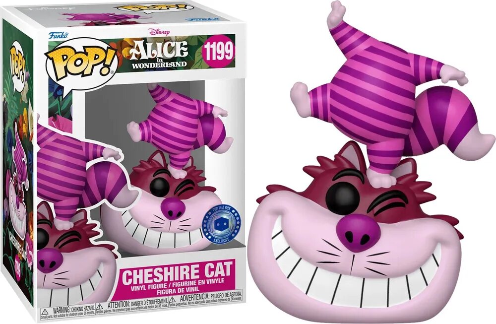 Фигурка Funko Pop! Disney: Cheshire Cat Standing on Head (Стикер PIAB (Фанко Поп Чеширский Кот из мультфильма Алиса в стране чудес))
