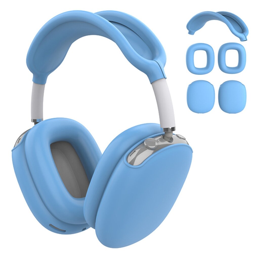 Подходит для Apple Airpods Max силиконовый защитный комплект из трех частей-небесно-голубой
