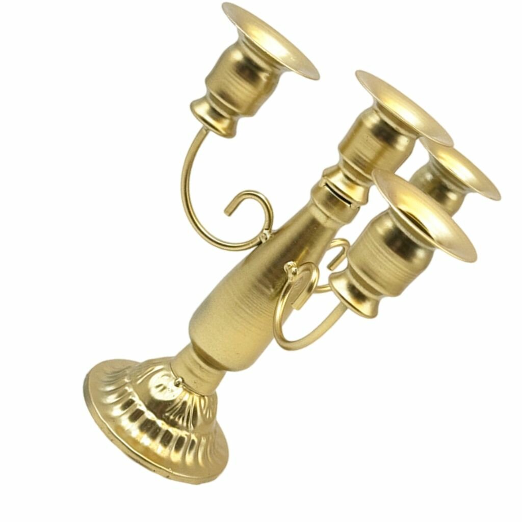 Железный подсвечник в европейском стиле барокко с 4 чашками, центральные части стола, винтажный металлический канделябр, для домашнего декора