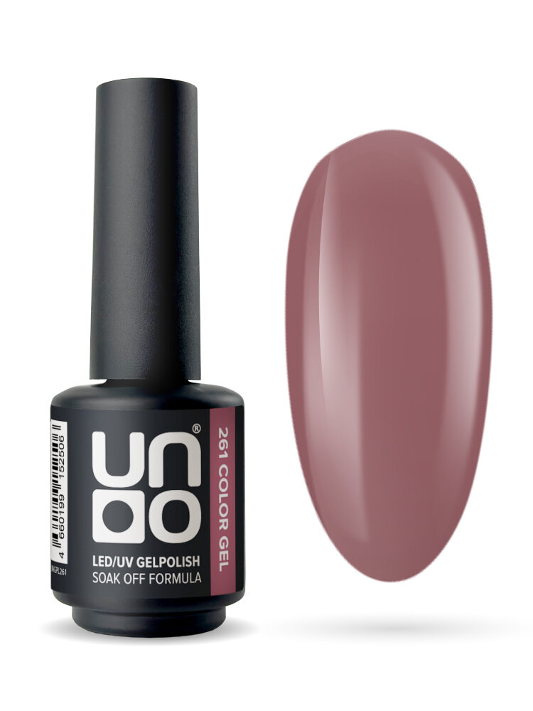 Гель-лак UNO Casual, 261 Молочный шоколад , безопасный состав, 8 г