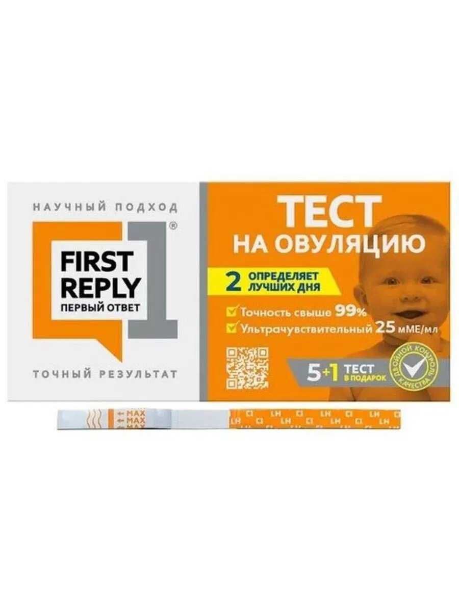 Тест полоска для определения времени овуляции 5+1 шт-2 уп