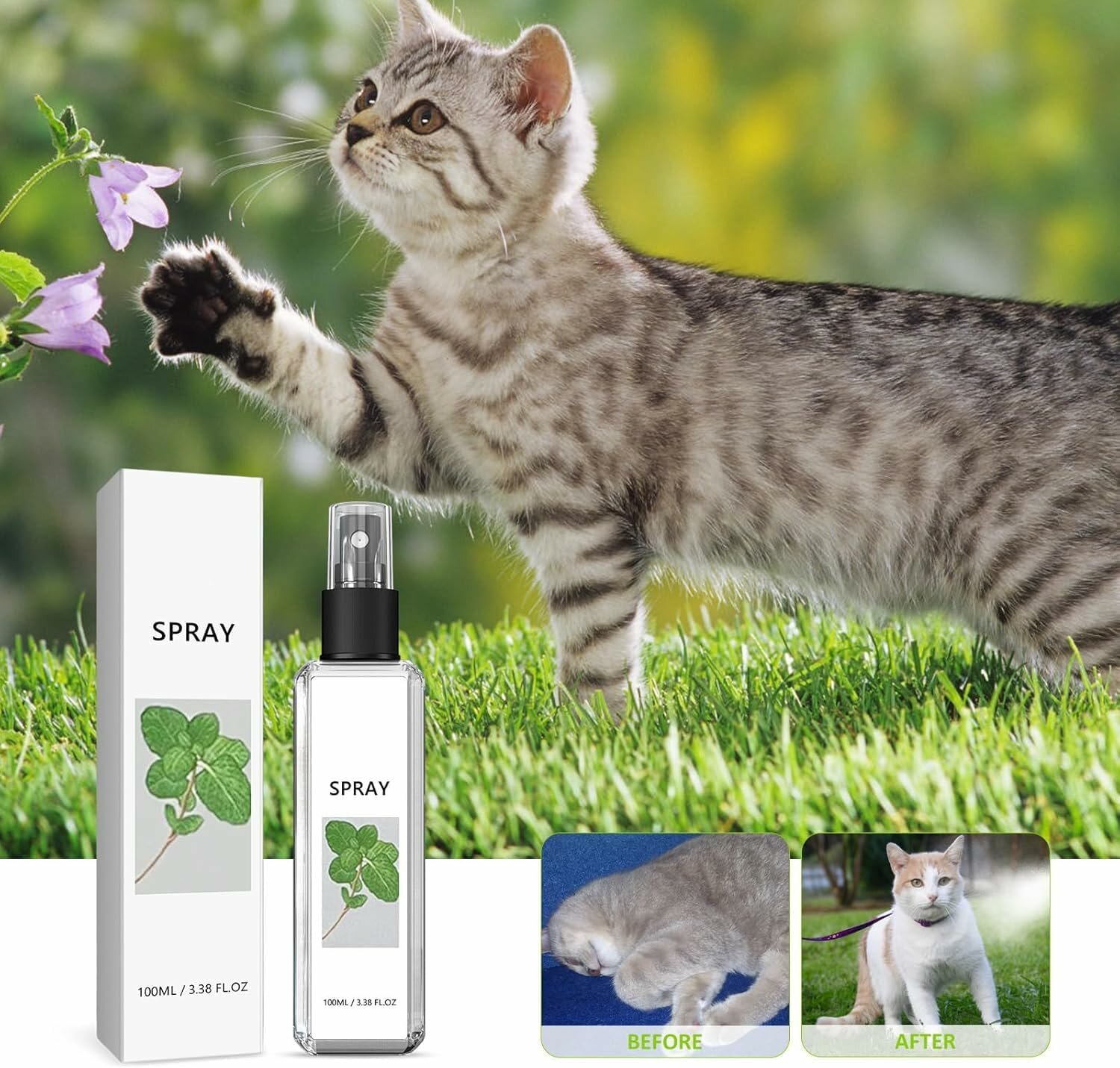 Спрей с кошачьей мятой для домашних кошек