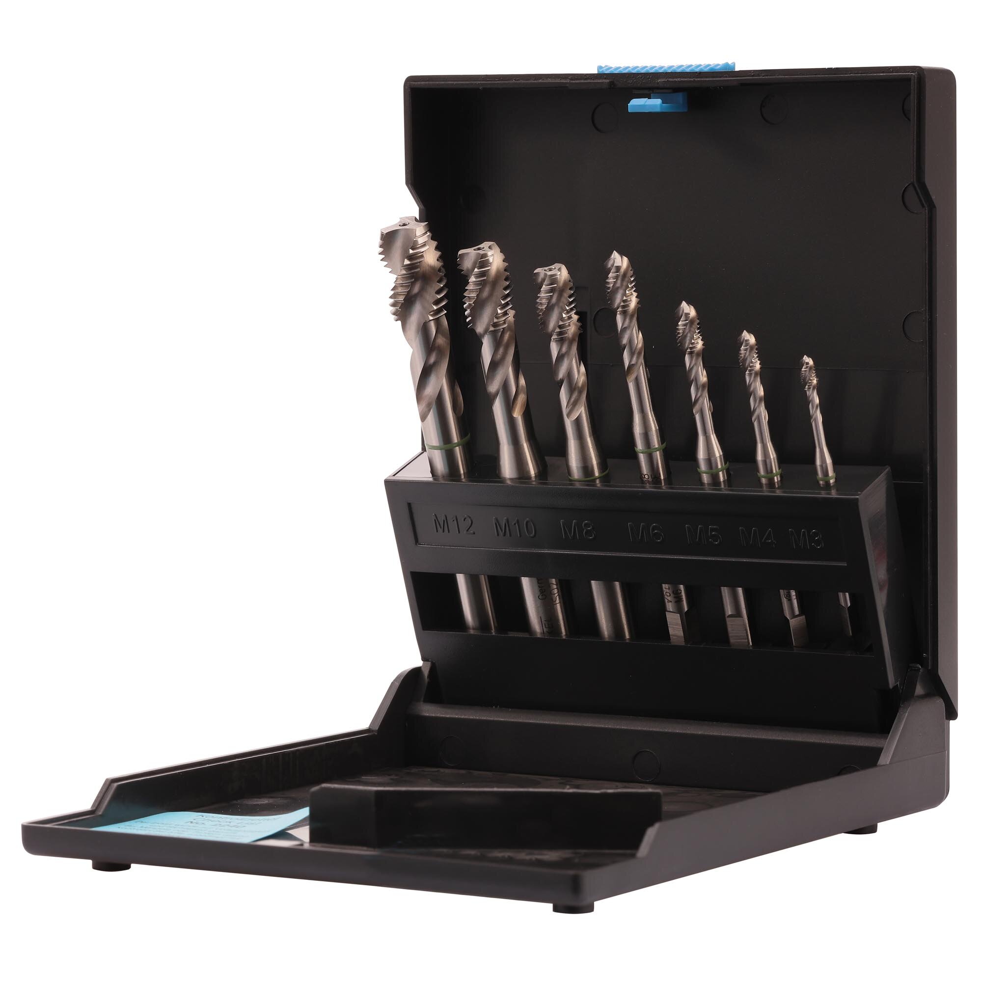 Набор машинных метчиков Volkel M3-M12 HSSE DIN371/376 7пр 47863