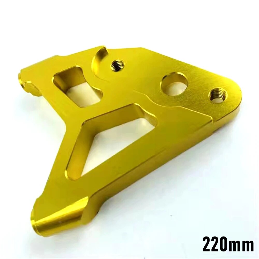 Передний радиальный 4-поршневой тормозной суппорт мотоцикла 82 мм, кронштейн насоса, адаптер для тормозного диска 200 мм 220 мм, модифицированный скутер, электрический мото 220mm gold