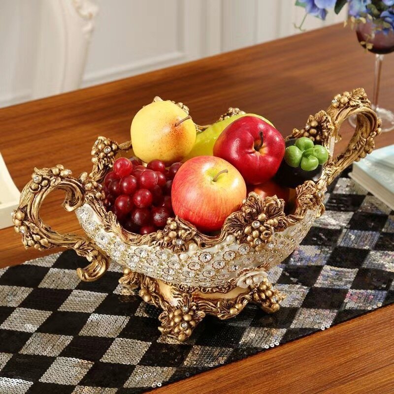 Фруктовница "Дикая роза", овальная, мытье в , эпоксидная смола, цветок