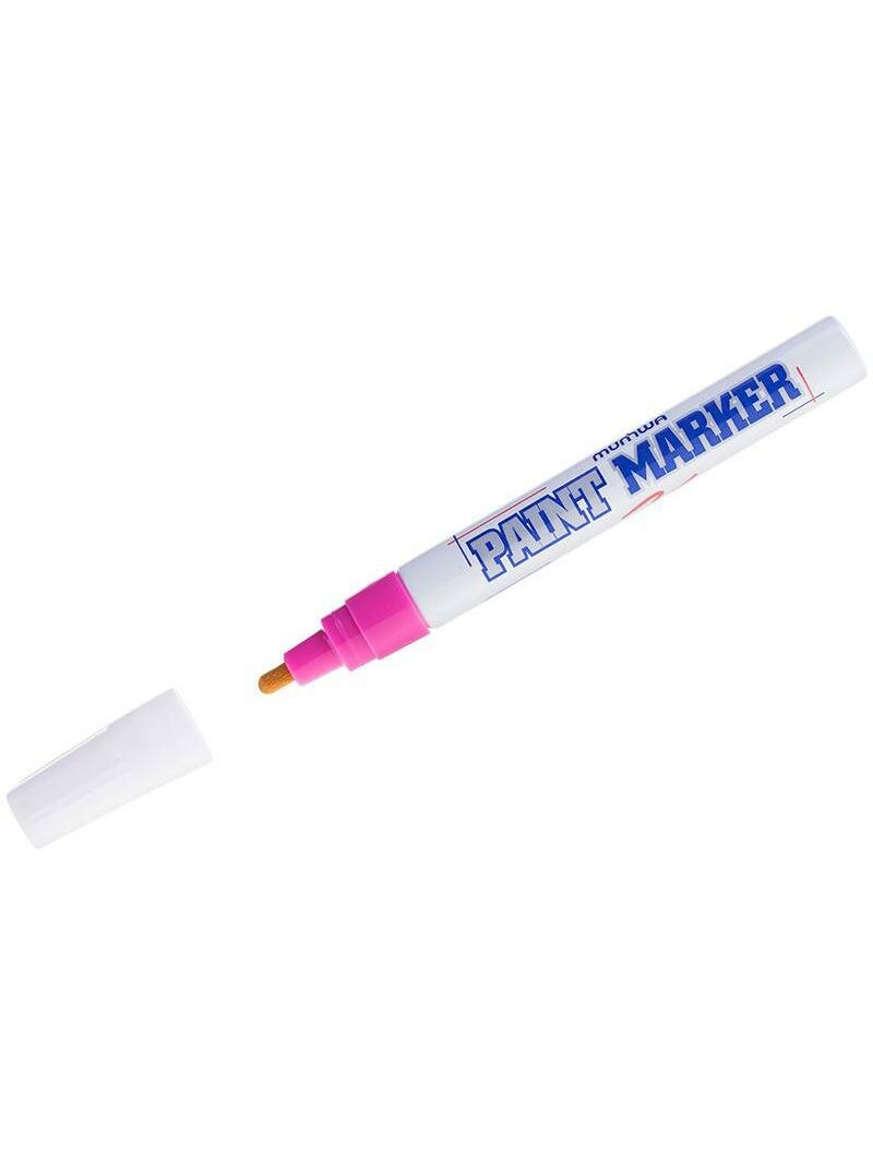 Маркер-краска MunHwa розовый PM-10, универсальный, нитро-основа, пулевидный наконечник, 4 мм {220767} 1 шт