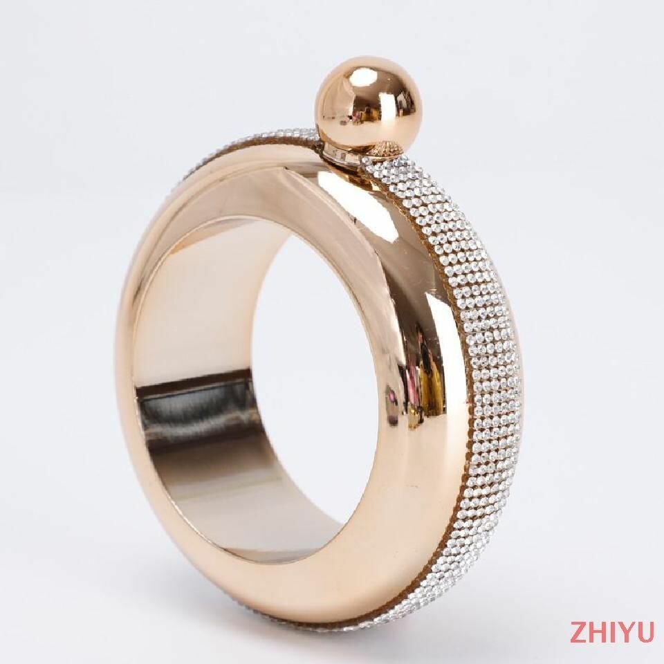 Фляга 100 мл, золотой, белый