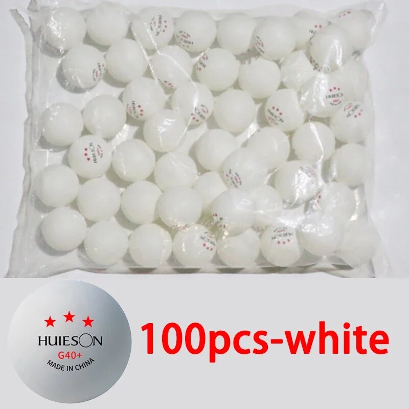 Huieson G40+ 3-звездочные мячи для настольного тенниса Белый, white-100pcs