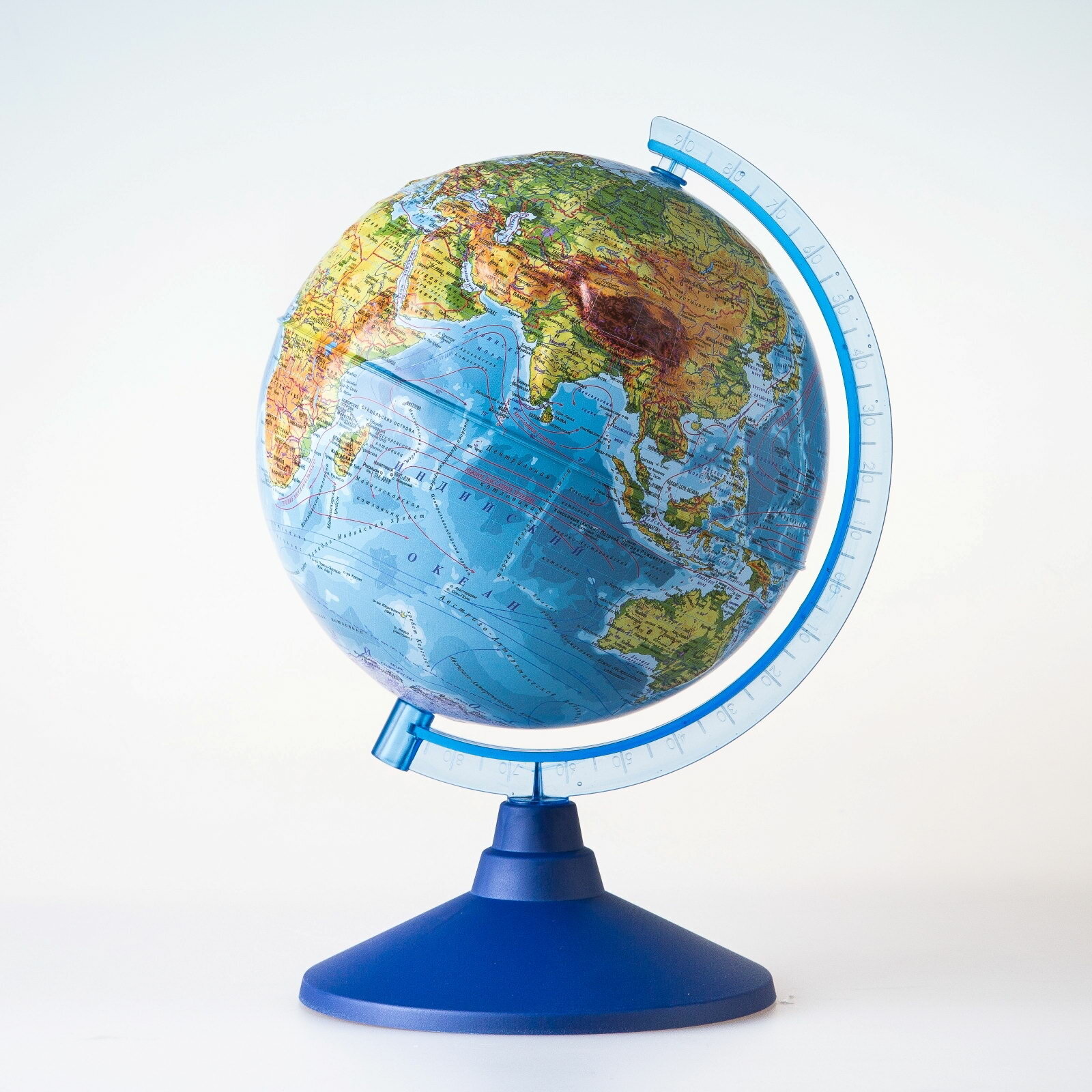 Глобус физический рельефный "Классик Евро", диаметр 250 мм, тип глобуса: рельефный