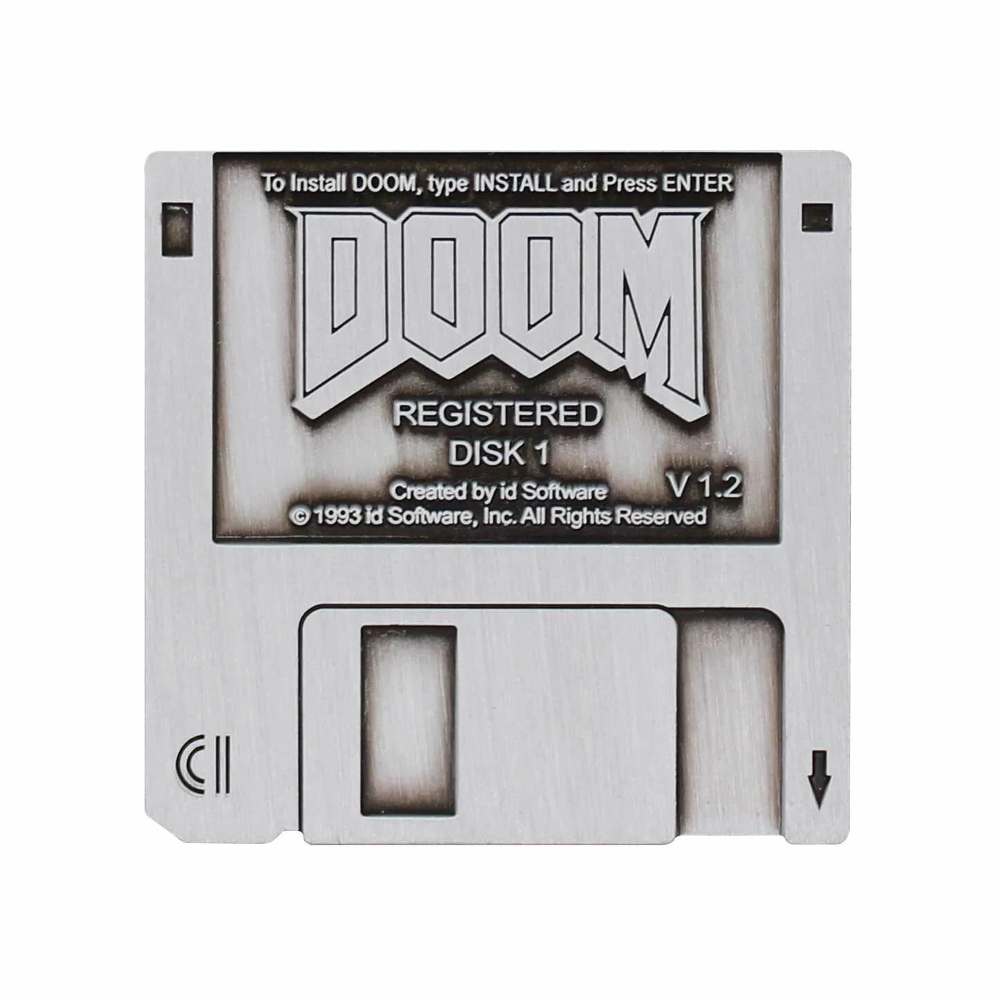 DOOM / Дум Ограниченный значок-пин Флоппи-диск (Limited Edition)