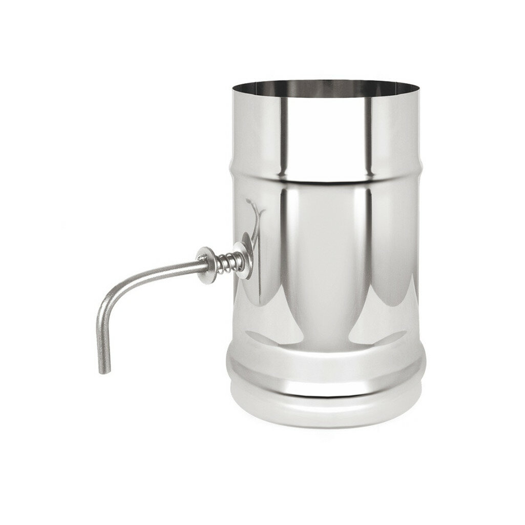 Шибер поворотный д.200 мм нержавейка 0,5 мм для регулировки тяги в дымоходах и вентиляционных каналах