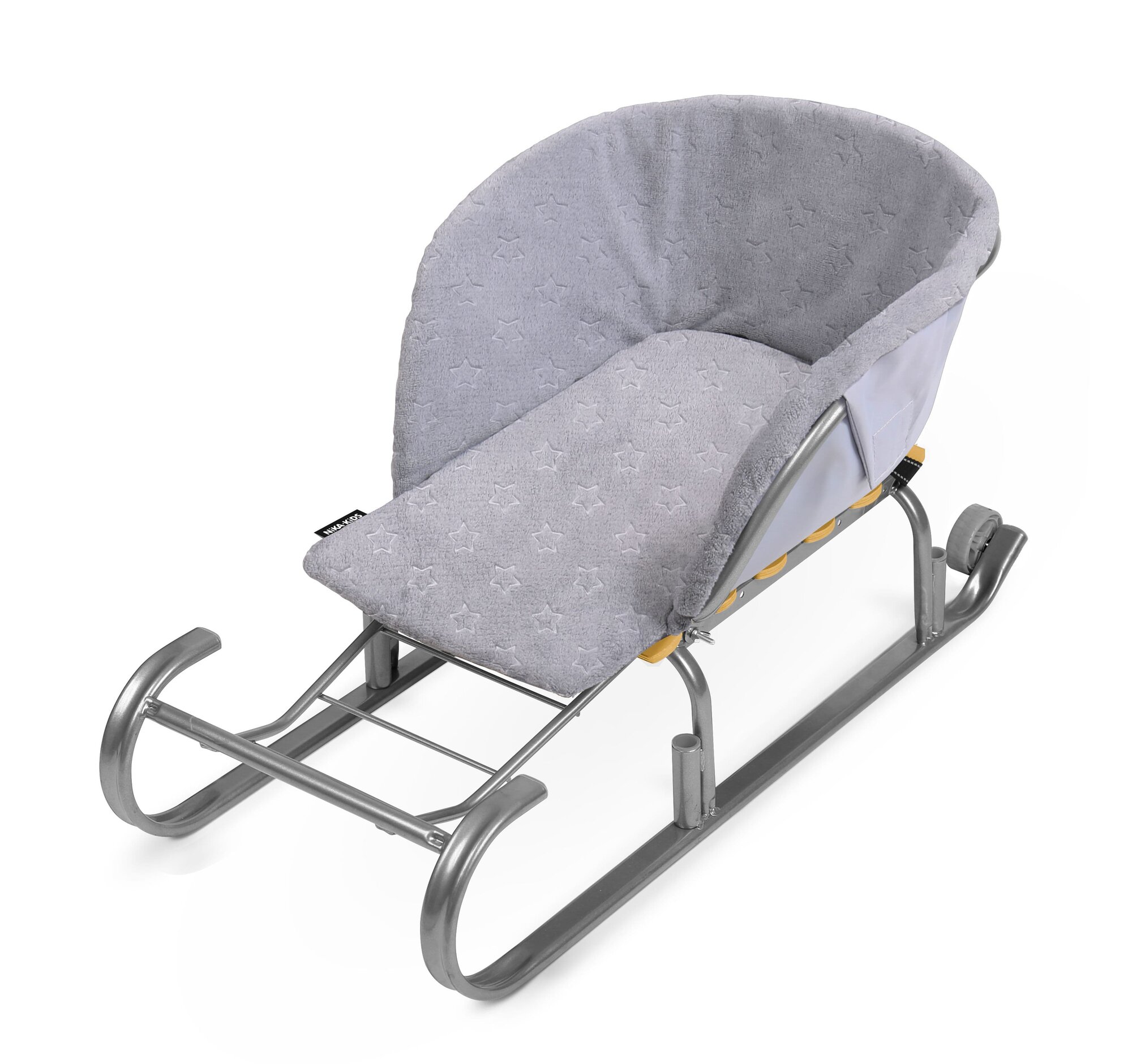 Сиденье-Матрац для санок универсальное СС2-4/СР звездочки на сером