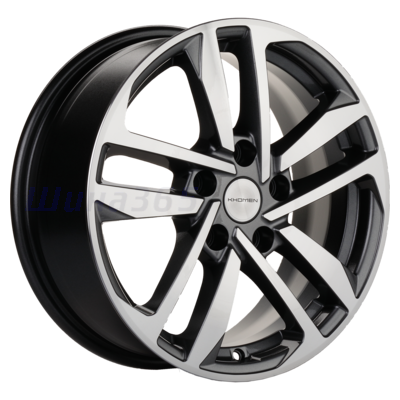 Литой колесный диск Khomen Wheels KHW1612 (Fluence/Juke) 6,5x16/5x114,3 ET47 D66,1 Gray-FP
