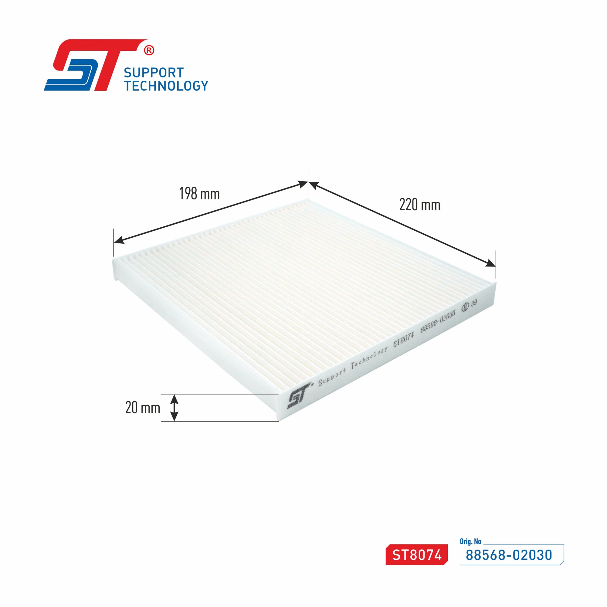 Фильтр салона Toyota Corolla (E120) 01-07, Avensis (T250) 03-08 ST