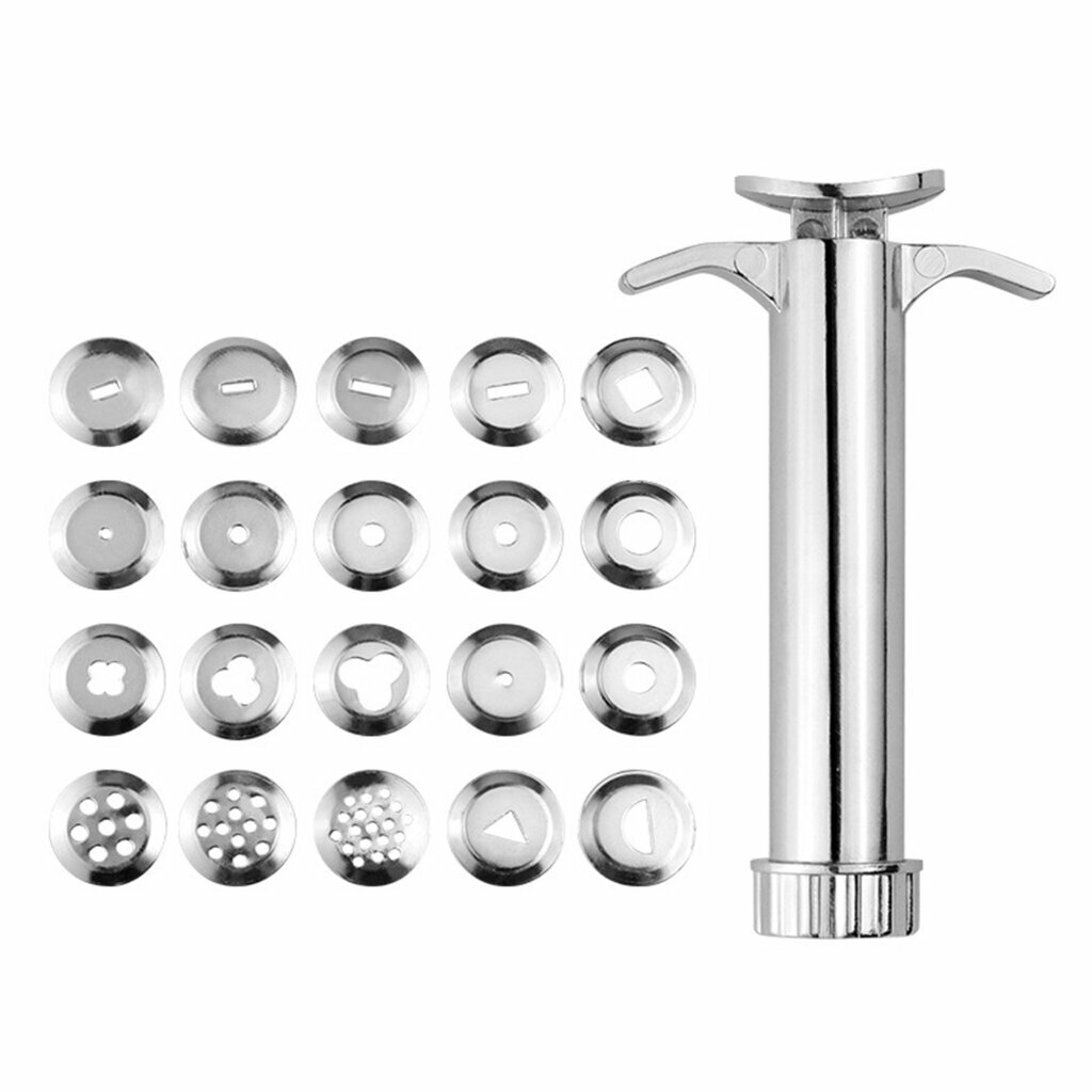 Глиняный Экструдер с 20 Наконечниками Экструдер Для Сахарных Паст Грязевой Экструдер Инструмент Для Скульптуры Набор Инструментов Для Украшения Торта для Хлебного Торта