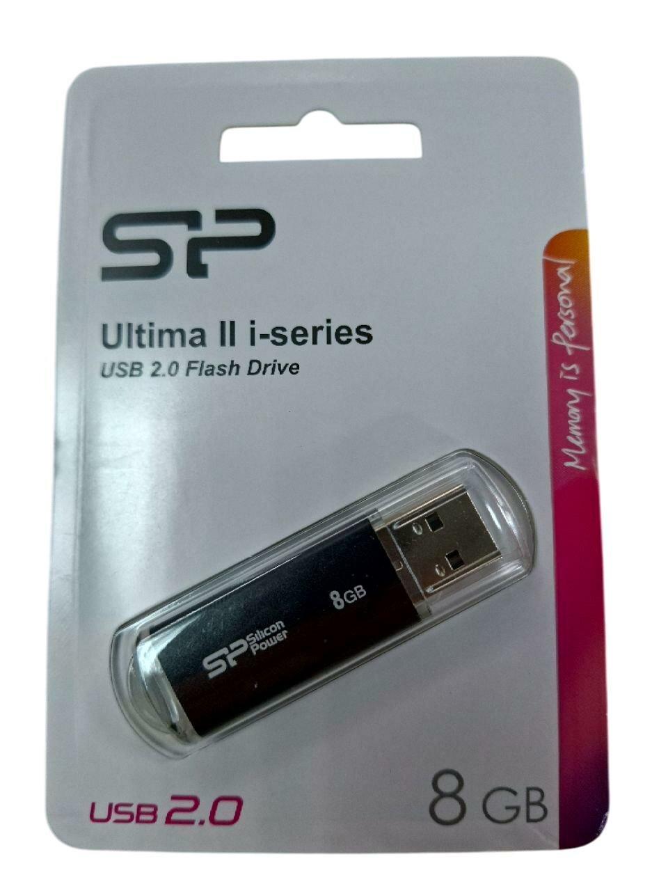 USB-флеш накопитель Silicon Power 8Gb Ultima II i-series USB2.0 SP008GBUF2M01V1K, 1шт.