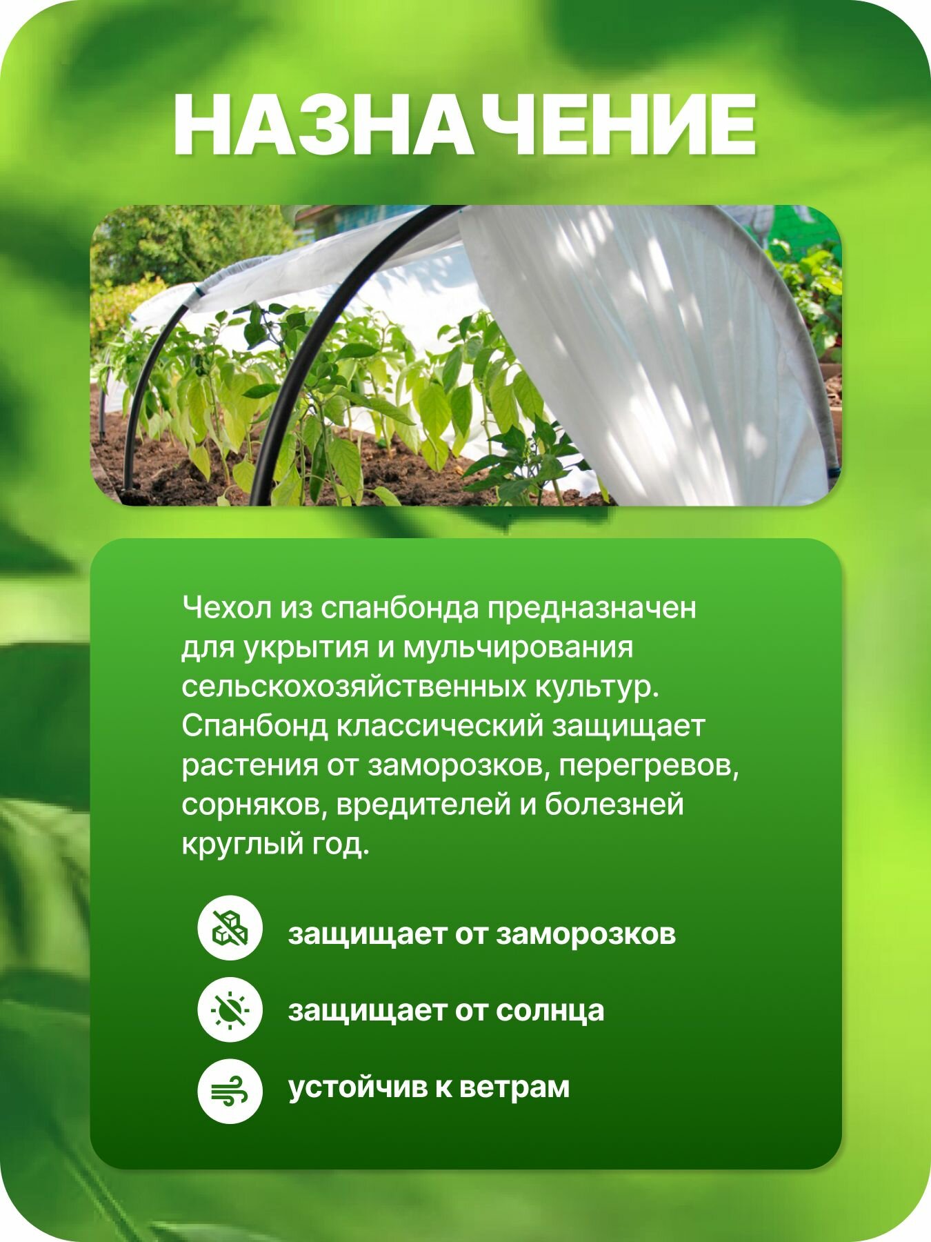 Чехол для парника, 8 м — фото 1