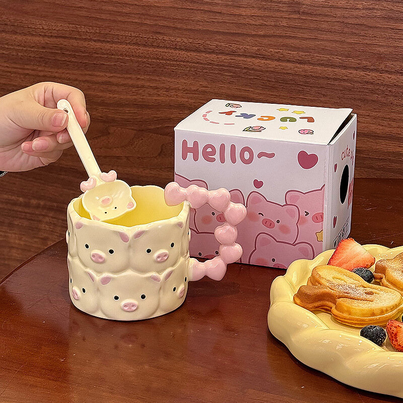 Кружка-бабочка, керамическая чашка для воды, подарок для девочек,380мл