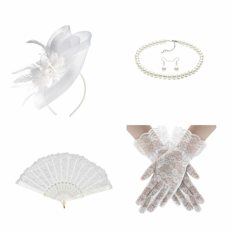 Свадебный головной убор в виде цилиндра-белый