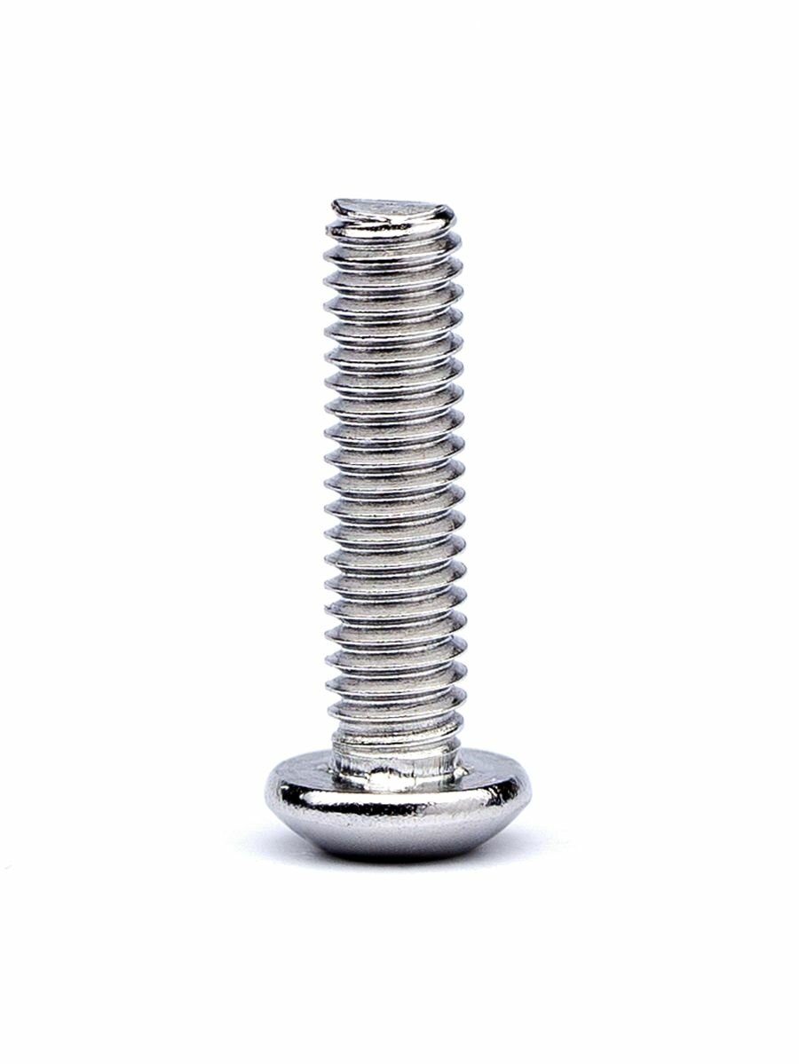 Винт ISO/DIN7380 М4х16 A2-70 нержавеющий с полукруглой головкой и внутренним шестигранником. Шаг резьбы 0,7мм. 10шт