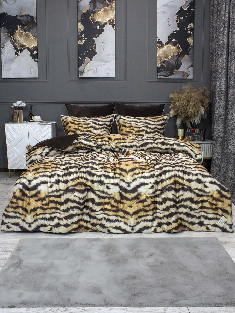 Постельное белье Евро с Одеялом Велюр Казанова