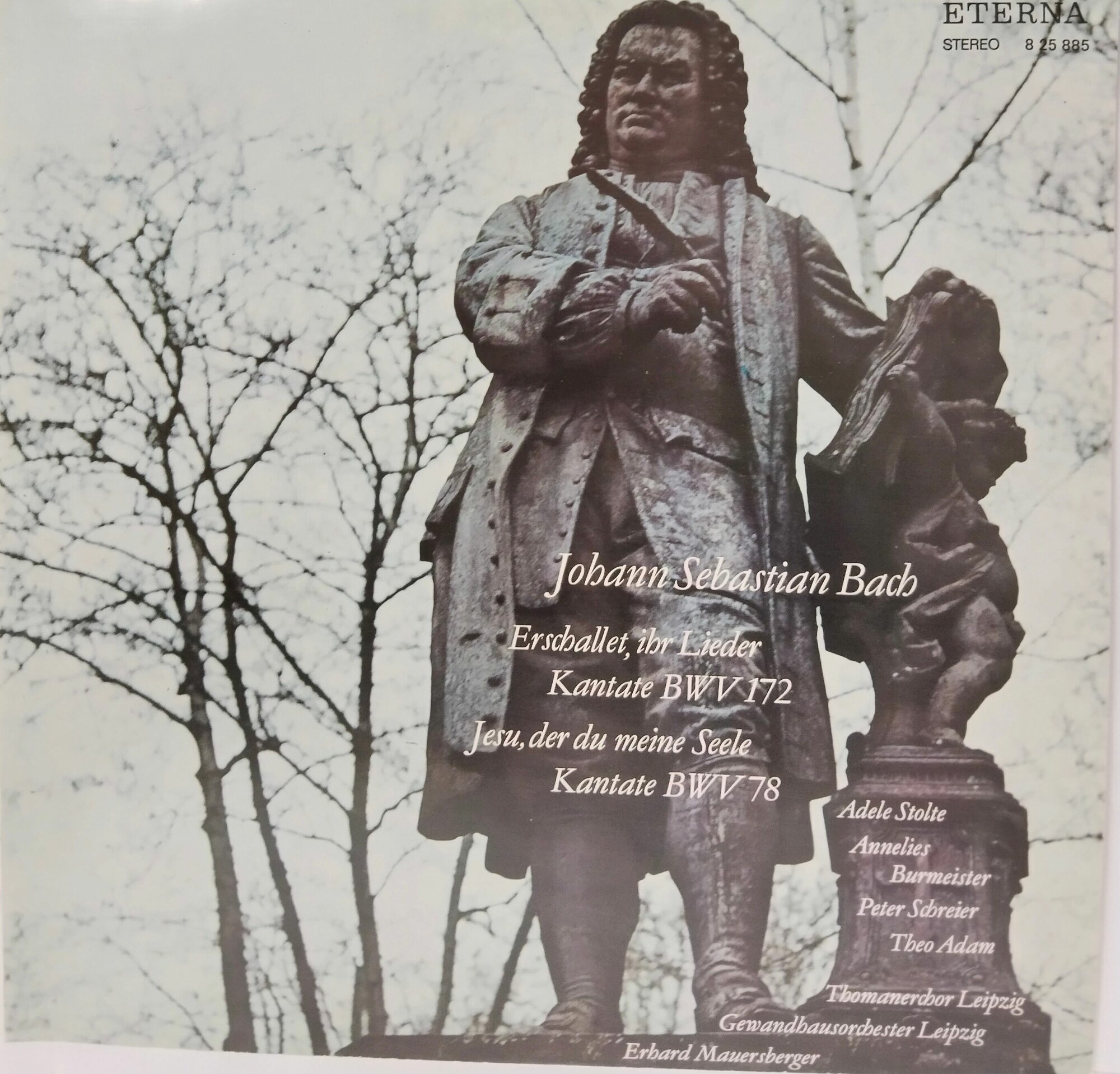 Johann Sebastian Bach, Adele Stolte, Annelies Burmeister. (M/M, ETERNA, 8 25 885, 1971, винил) LP