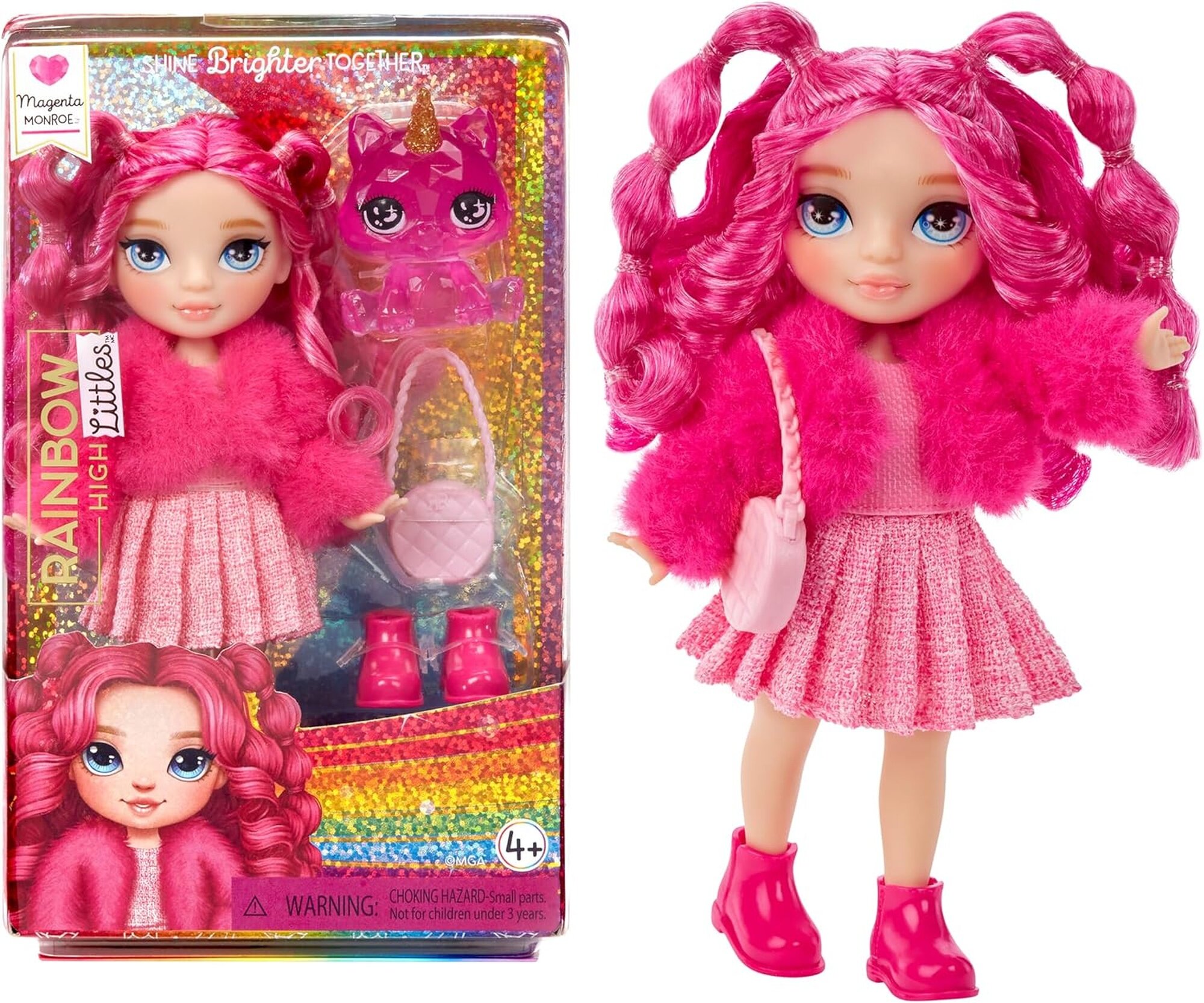 Кукла Rainbow High Littles Amethyst Willow - Кукла младшая сестра Маджента Монро + питомец - Рейнбоу Хай 531180